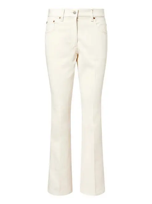 Valentino Garavani Straight-leg Twill Denim Jeans - Avorio