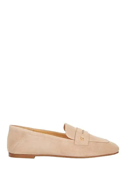 DUNE Glances Suede Penny Loafers - Sand Suede