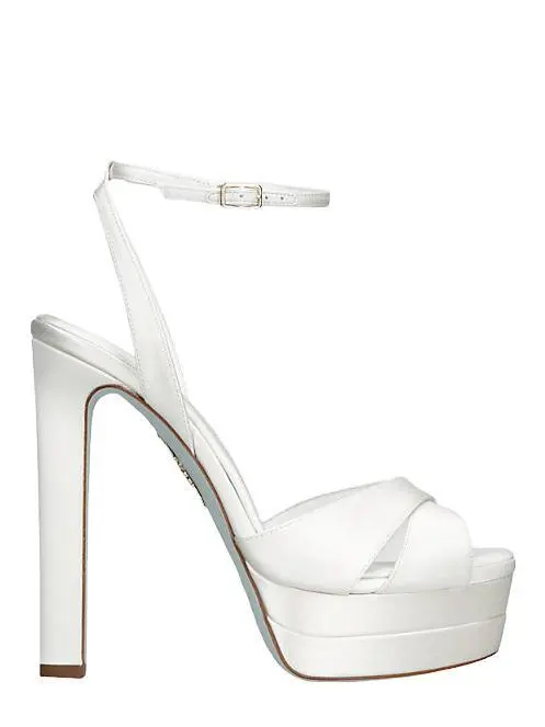 AQUAZZURA Divine 130 Satin Heeled Sandals - White