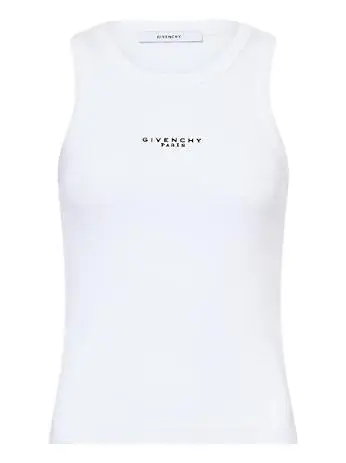Givenchy Logo-print Ribbed Tank Top - White