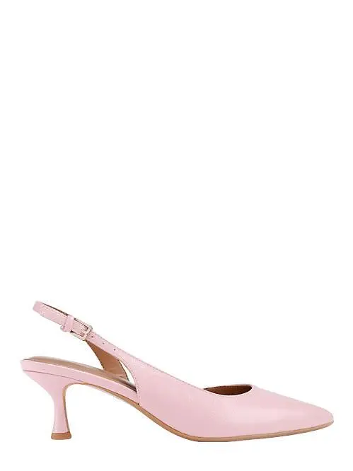 Kurt Geiger Aria Low 2 Leather Slingback Courts - Pink