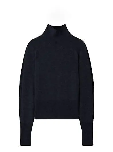 JOSEPH Cashmere-blend High-neck Jumper - Black