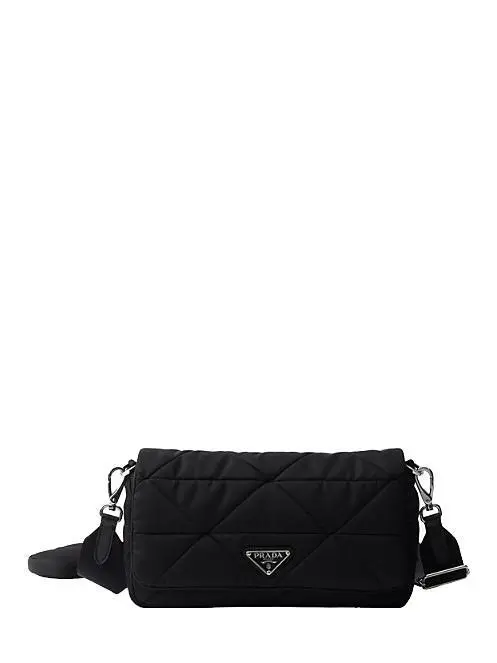Prada Padded Re-nylon Shoulder Bag - Black