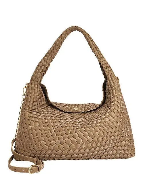 DUNE Woven Faux-leather Shoulder Bag - Bronze Synthetic