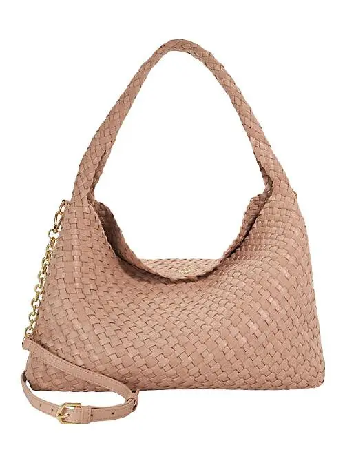 DUNE Woven Faux-leather Shoulder Bag - Blush Synthetic