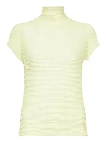 Issey Miyake Wooly Pleats-66 Knitted Top - Light Green