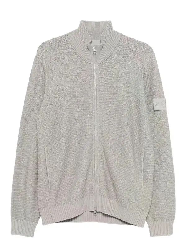Stone Island Logo-patch Cardigan - Grey