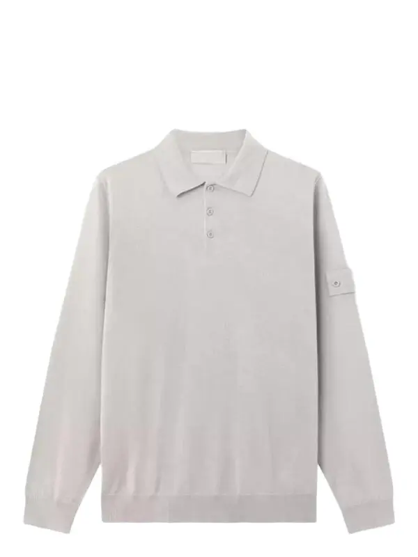 Stone Island 5100076 Light Pure Rws Wool S.i. Ghost Polo Shirt - Grey