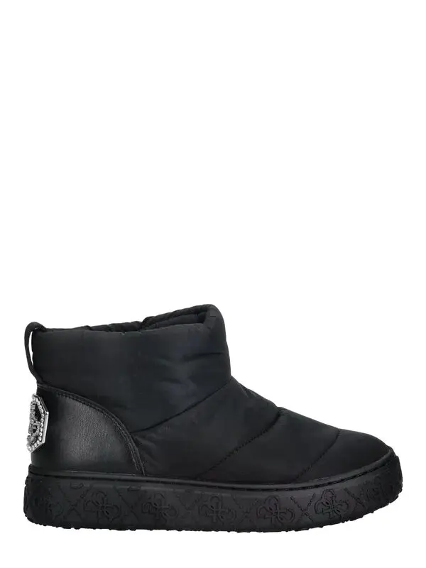 Guess Urana Quilted Logo Boots - Black