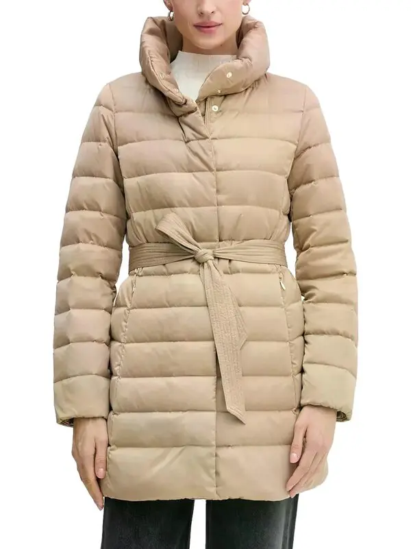 Geox Bettanie Quilted Belted Coat - Neutrals