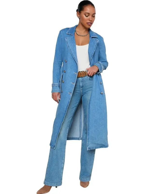 L'Agence Bradley Denim Trench Coat - Anaheim