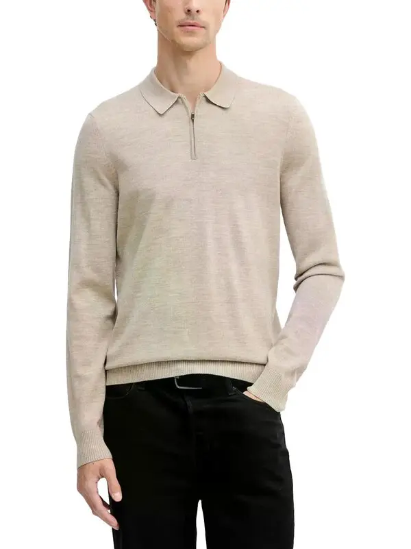 JOOP! Dondor Zip Placket Polo Shirt - Neutrals
