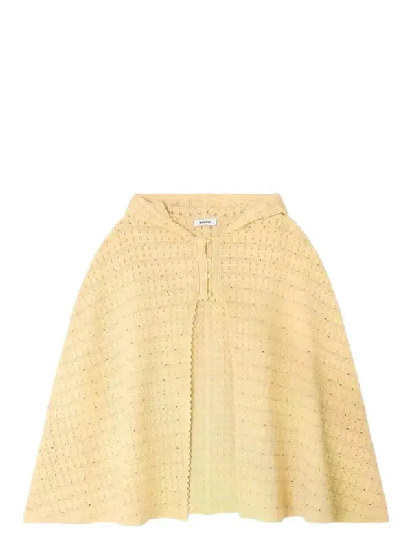 Sandro Rhinestone Knit Cape - Neutrals
