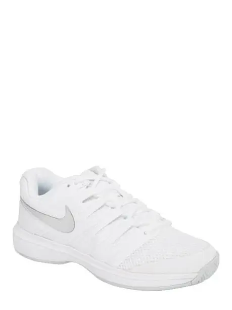 Nike Air Zoom Prestige Hc Tennis Shoe - White/metallic Silver