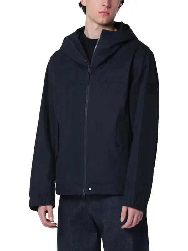 Stone Island Cotton Zip-up Hooded Jacket - Blue