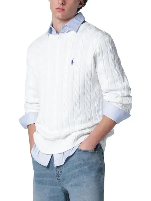 Polo Ralph Lauren Cable-knit Cotton Sweater - White