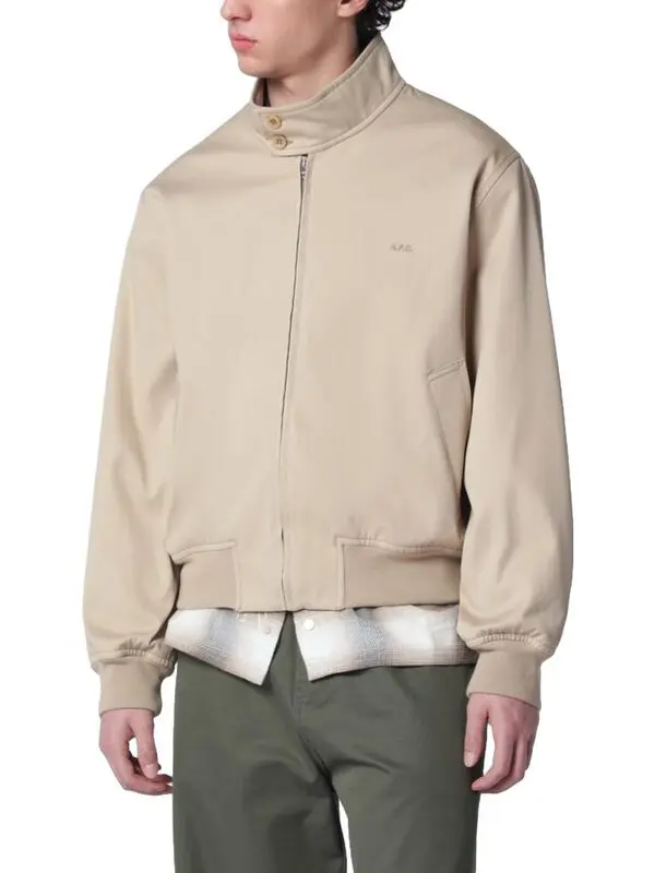 A.p.c. Cotton Zip-up Jacket - Beige