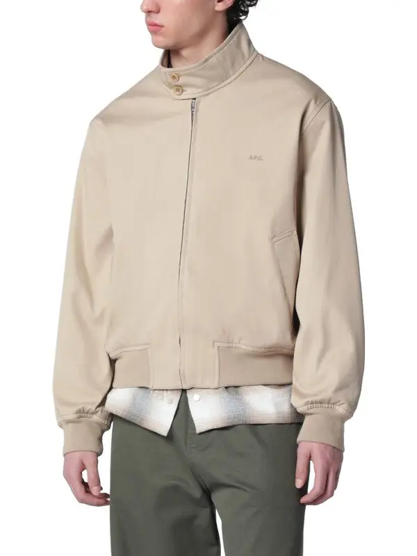 A.p.c. Cotton Zip-up Jacket - Beige
