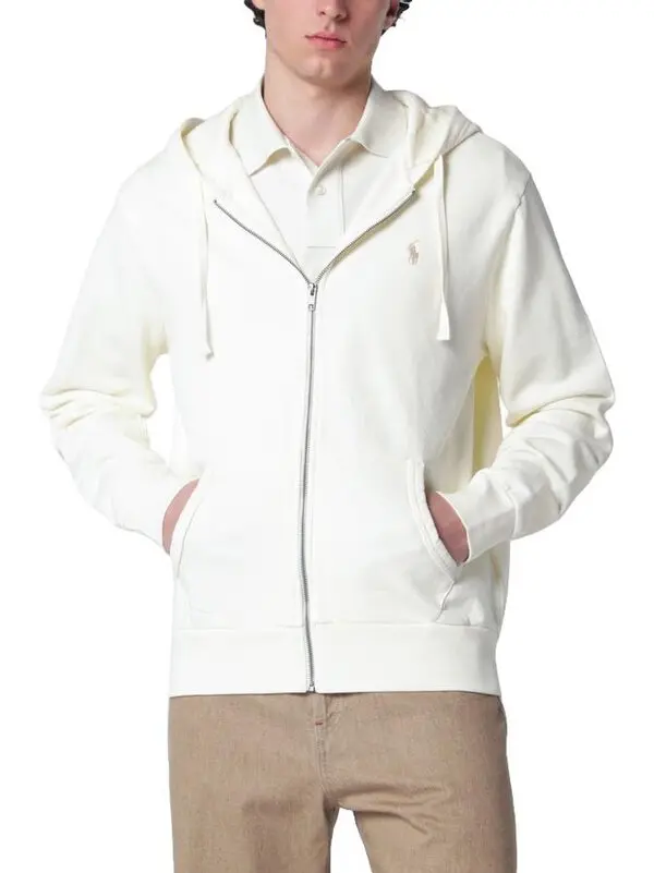 Polo Ralph Lauren Cotton Zip-up Hoodie - White