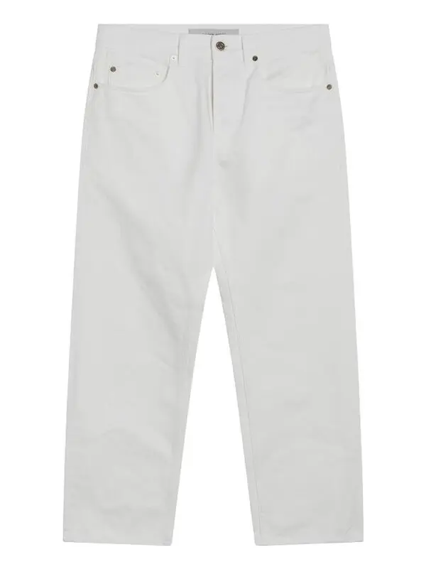 GOLDEN GOOSE Cotton Denim Trousers - White