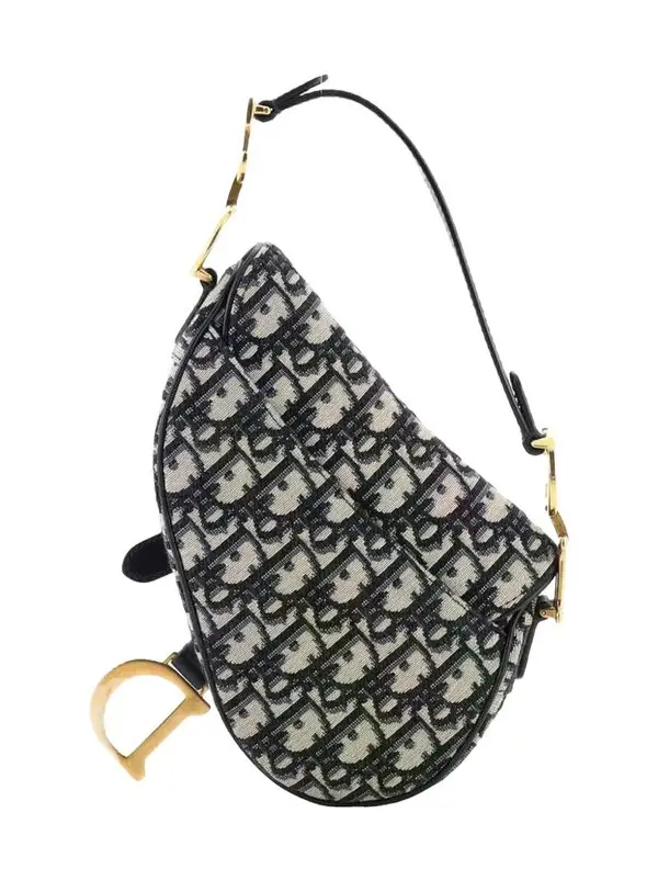 Dior Saddle Oblique Canvas Mini Bag - Blue