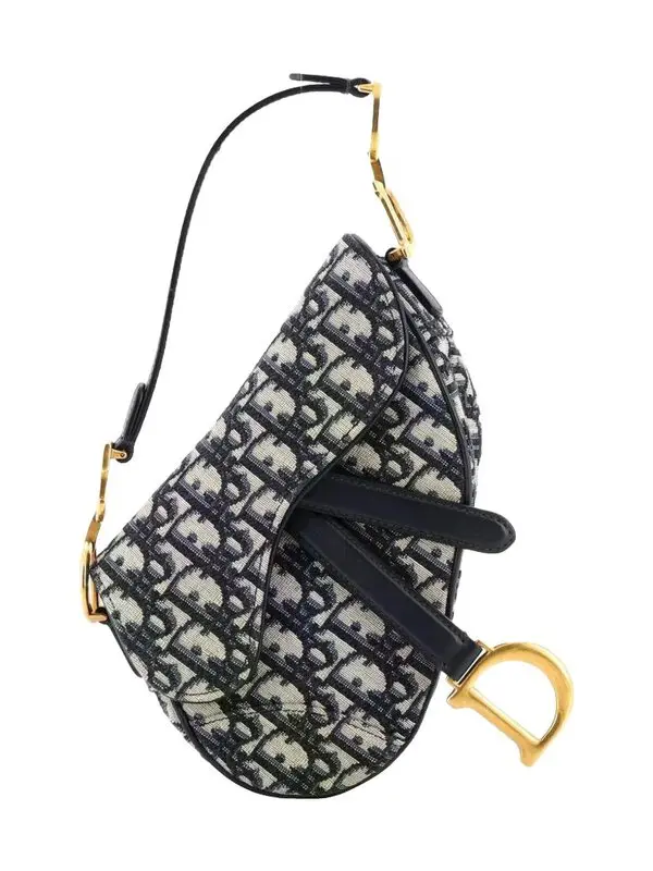 Dior Saddle Handbag Oblique Canvas Mini - Blue