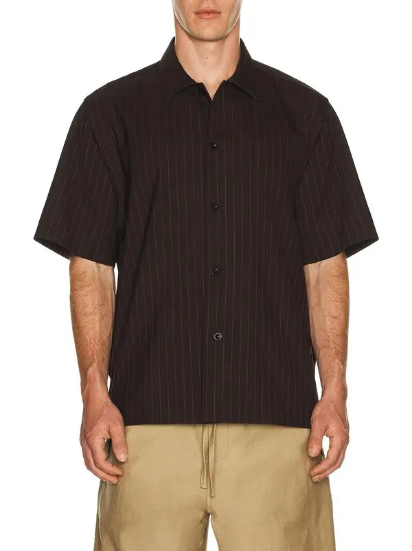 Sacai Chalk Stripe Shirt - Brown