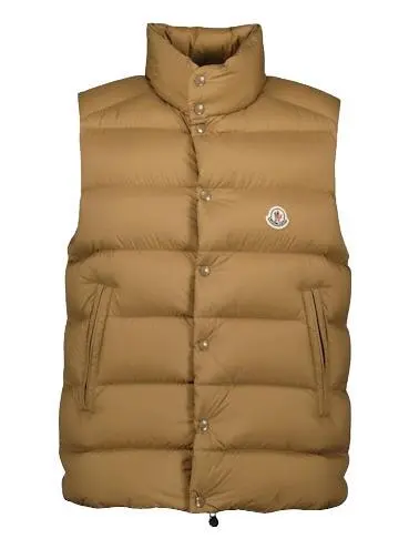 Moncler Tibb Zip-up Padded Vest - Beige