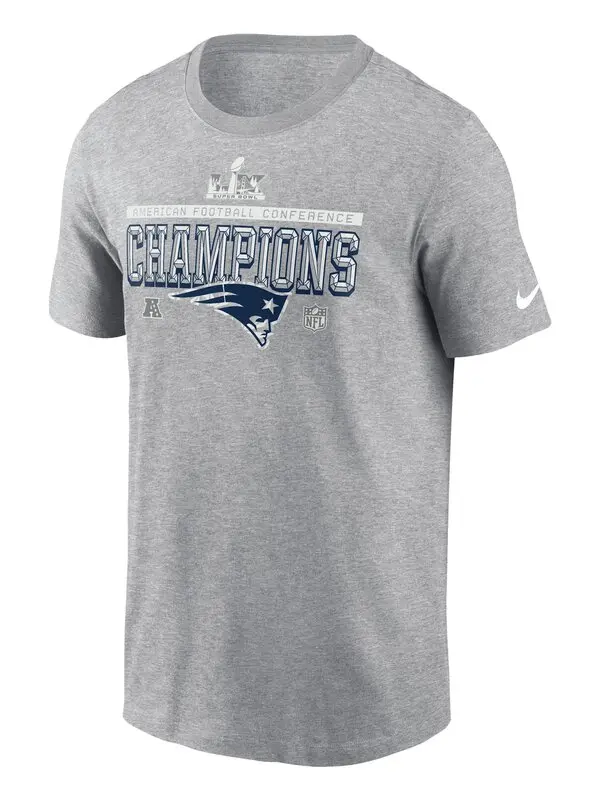Nike New England Patriots 2026 Afc Champions Trophy Collection Nfl T-shirt - Grey
