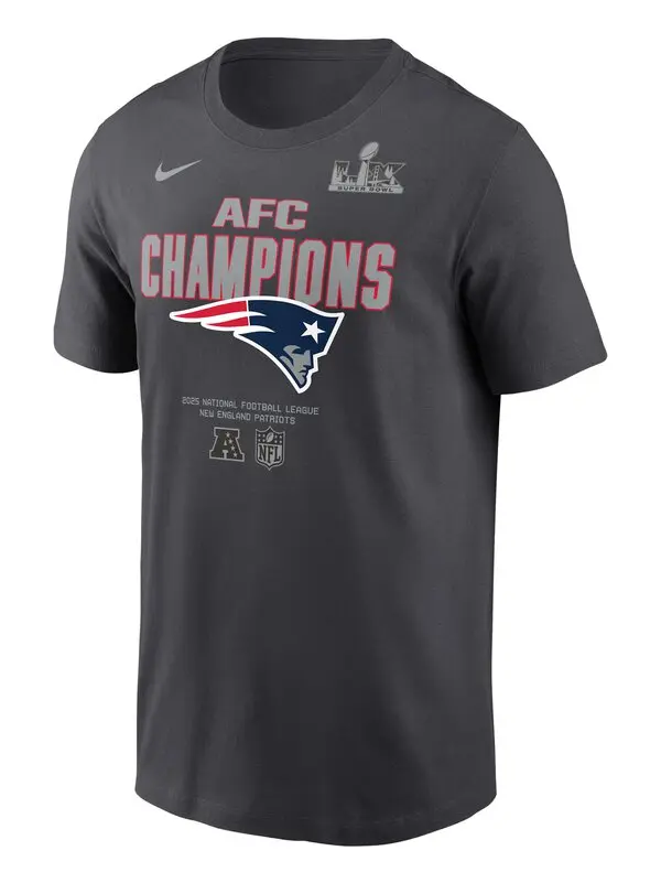 Nike New England Patriots 2026 Afc Champions Roster Nfl T-shirt - Black