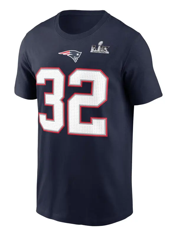 Nike Treveyon Henderson New England Patriots Super Bowl Lx Nfl T-shirt - Blue