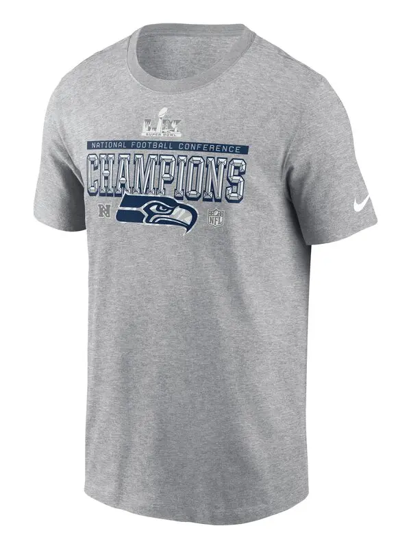 Nike Seattle Seahawks 2026 Nfc Champions Trophy Collection Nfl T-shirt - Grey