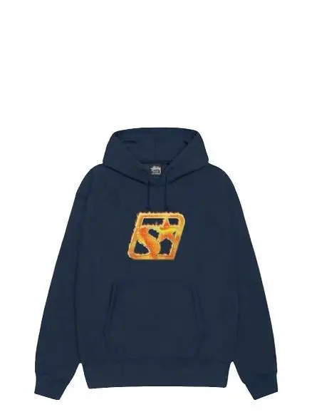 StÜssy Blaze Hoodie - Navy Blue