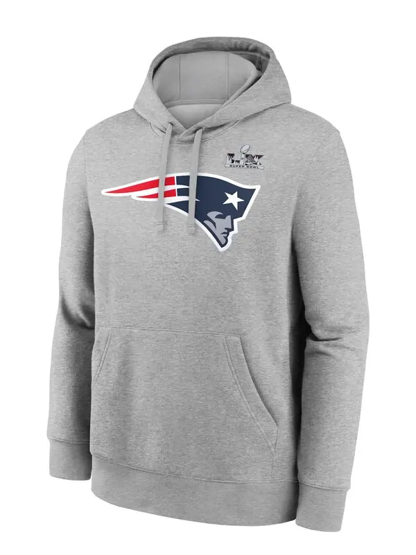 Nike Drake Maye New England Patriots Super Bowl Lx Nfl Pullover Hoodie - Grey