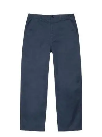 StÜssy Chino Wide Leg Trouser - Navy Blue