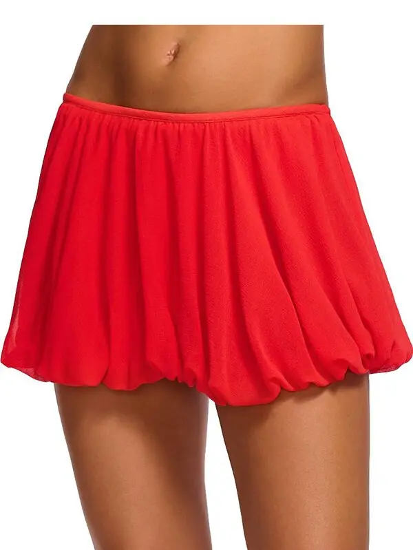 Ramy Brook Maddy Mini Bubble Skirt - Flame
