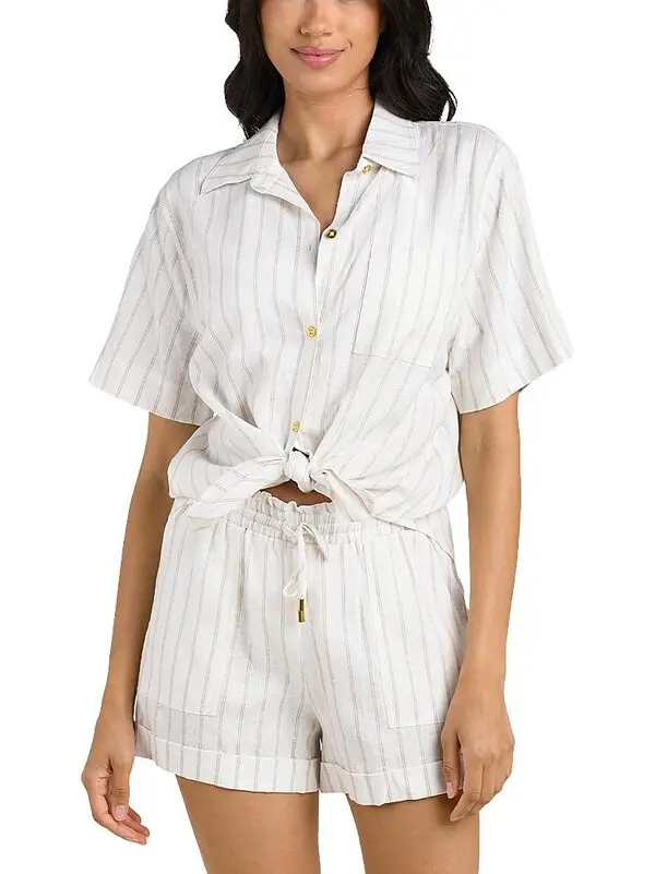La Blanca Delphine Striped Shirt - Cream