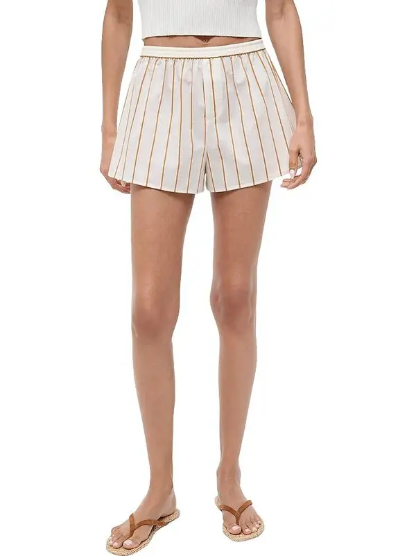 Staud Rove Striped Shorts - Solana Stripe
