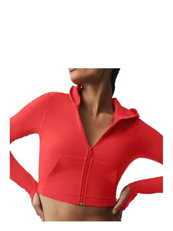 Alo Yoga Alosoft Sincere Fitted Jacket - Bright Red