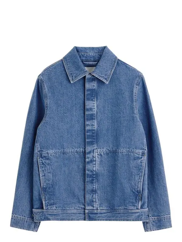 Cos Minimal Denim Jacket - Blue