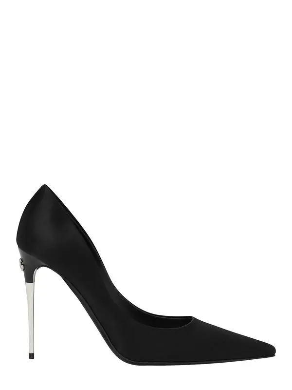 Dolce & Gabbana Dcollet Satin Pumps - Black