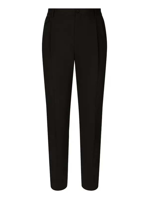 Dolce & Gabbana Tailored Stretch Wool Pants - Black