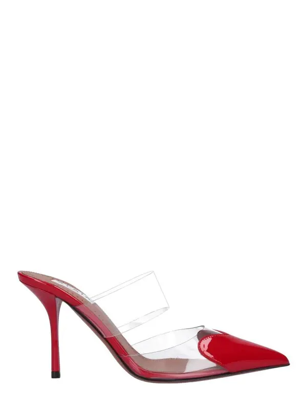 Alaïa Heart Mules - Red