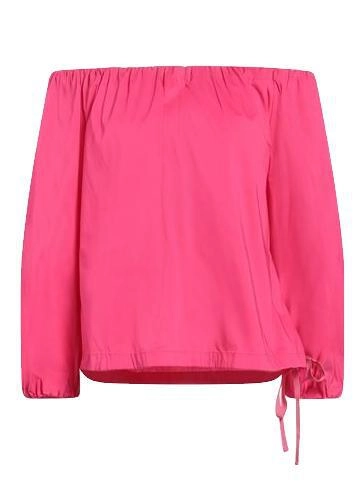 Liviana Conti Off-the-shoulder Top With Drawstring Hem - Fuchsia
