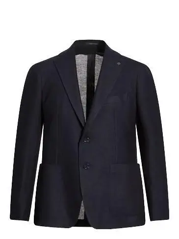 Tagliatore Blazer Midnight Size Silk, Virgin Wool - Blue