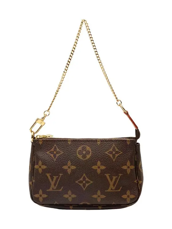 LOUIS VUITTON 2014 Monogram Mini Pochette Accessoires - Brown