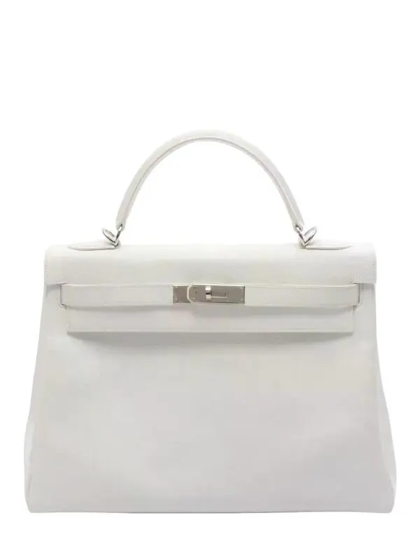 Hermès 2004 Epsom Kelly Ii Retourne 32 Handbag - White