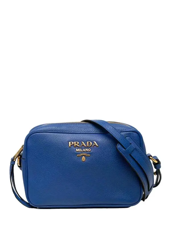 Prada Vitello Daino Camera Bag - Blue