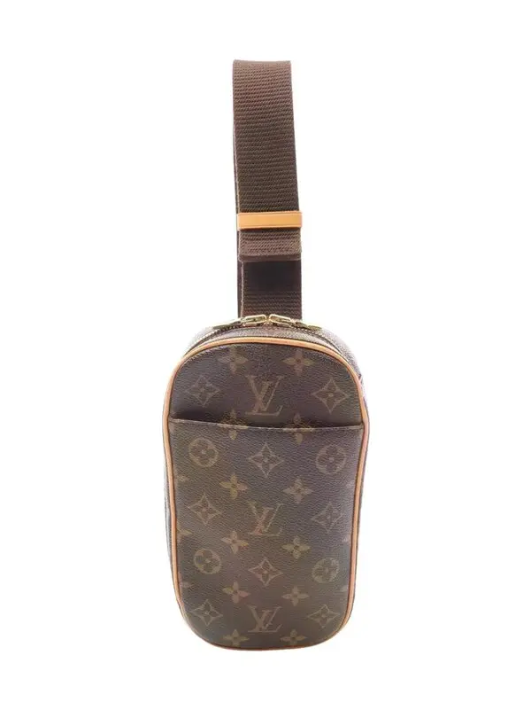 LOUIS VUITTON 2004 Monogram Pochette Gange Pouch Crossbody Bag - Brown