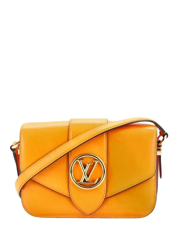 LOUIS VUITTON Pont 9 Leather Crossbody Bag - Orange